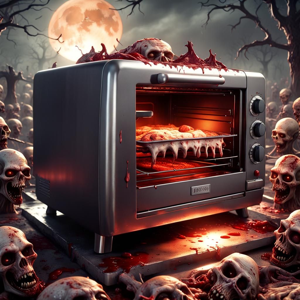 Demonic toaster oven - AI Generated Artwork - NightCafe Creator