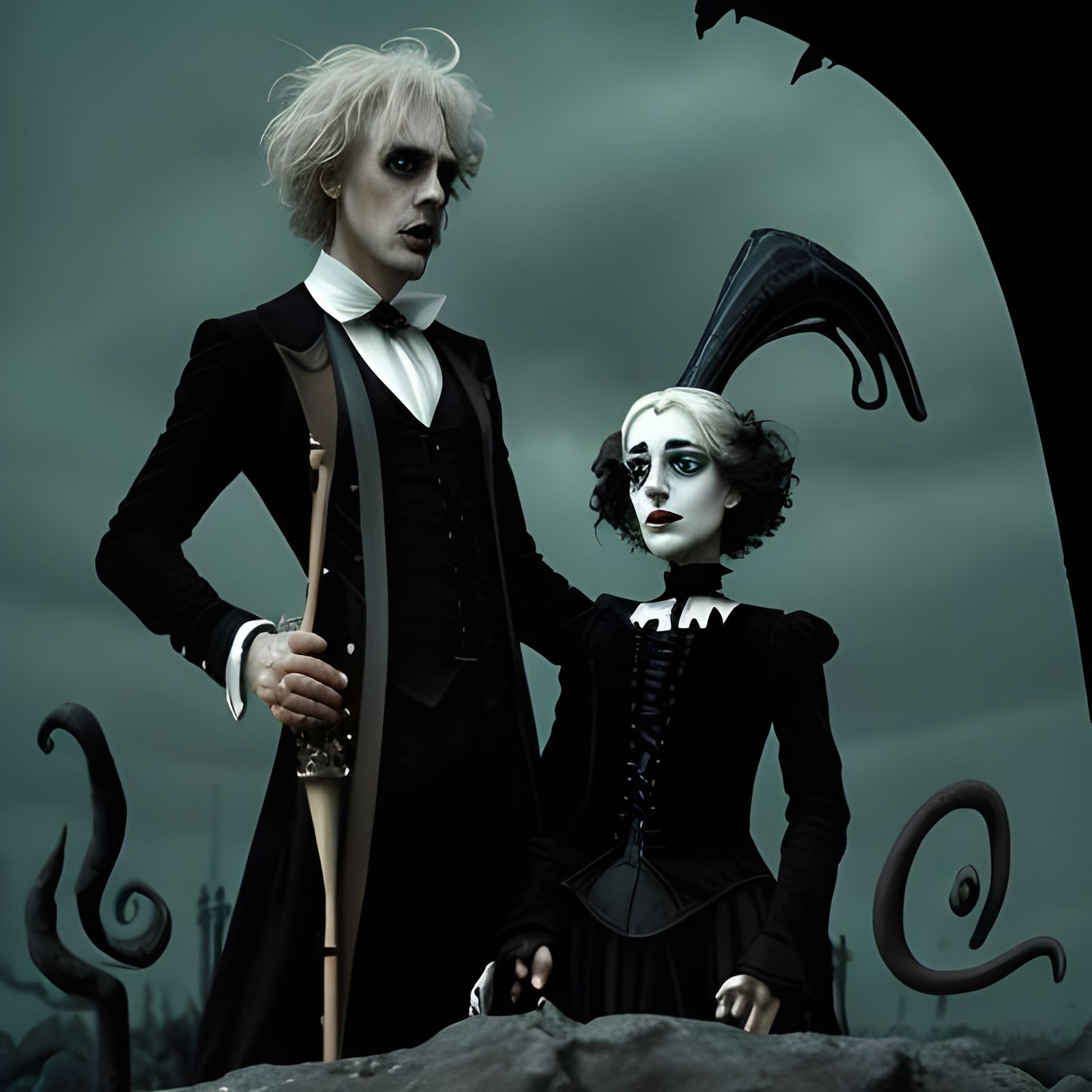 Achilles Mortimer Tim Burton gothic art synesthesia mysterious dark ...