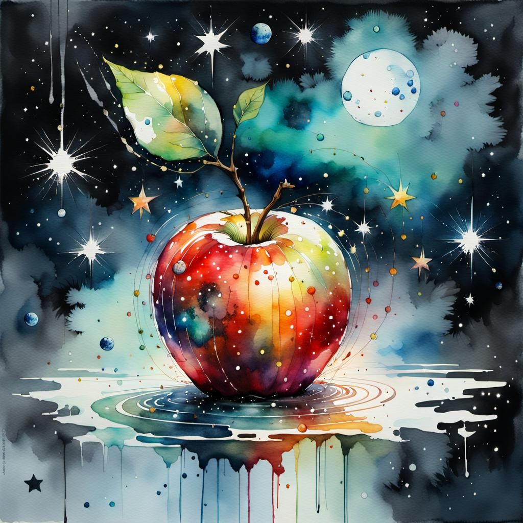 Space Apple - AI Generated Artwork - NightCafe Creator