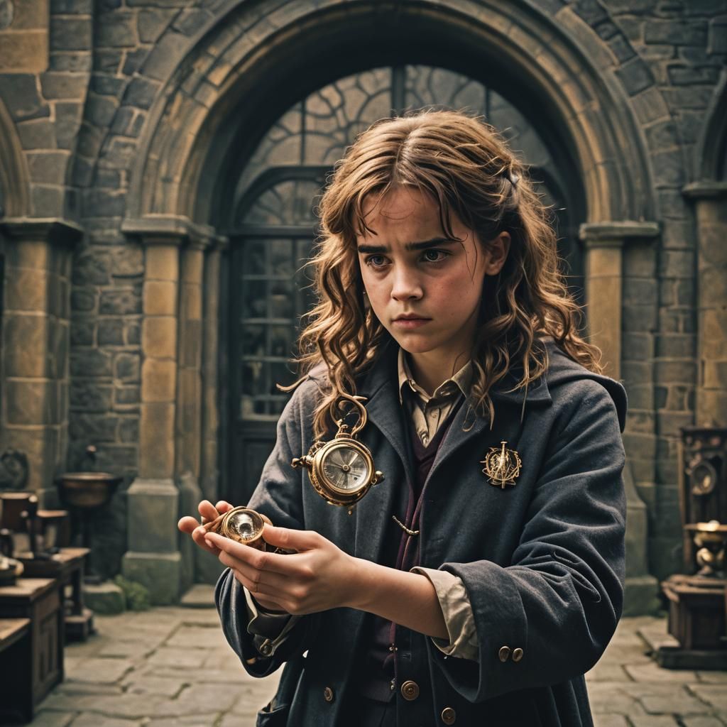 Hermione Granger with the time turner - AI Generated Artwork ...