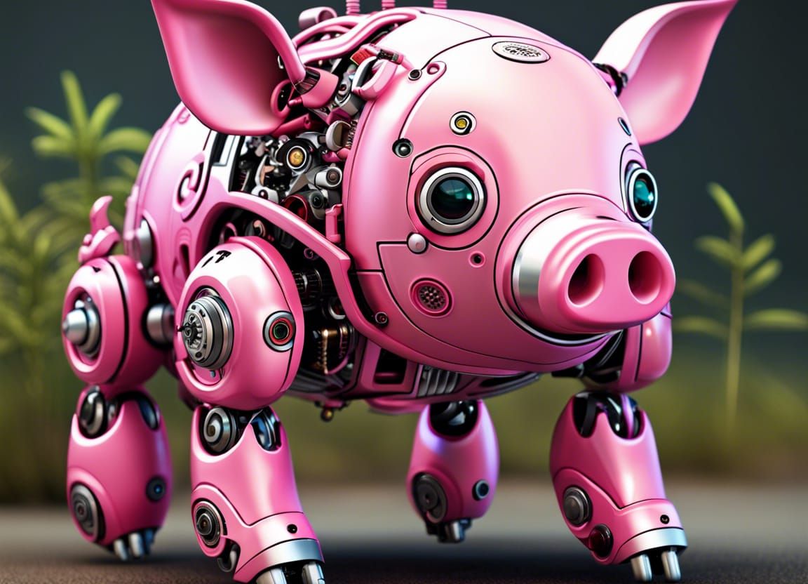Robo-pig - AI Generated Artwork - NightCafe Creator
