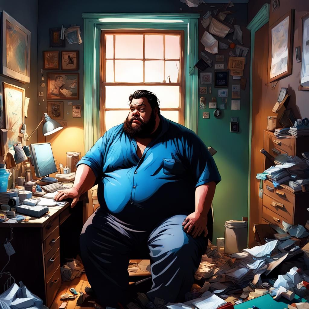 Work From Home Depression - AI Generated Artwork - NightCafe Creator