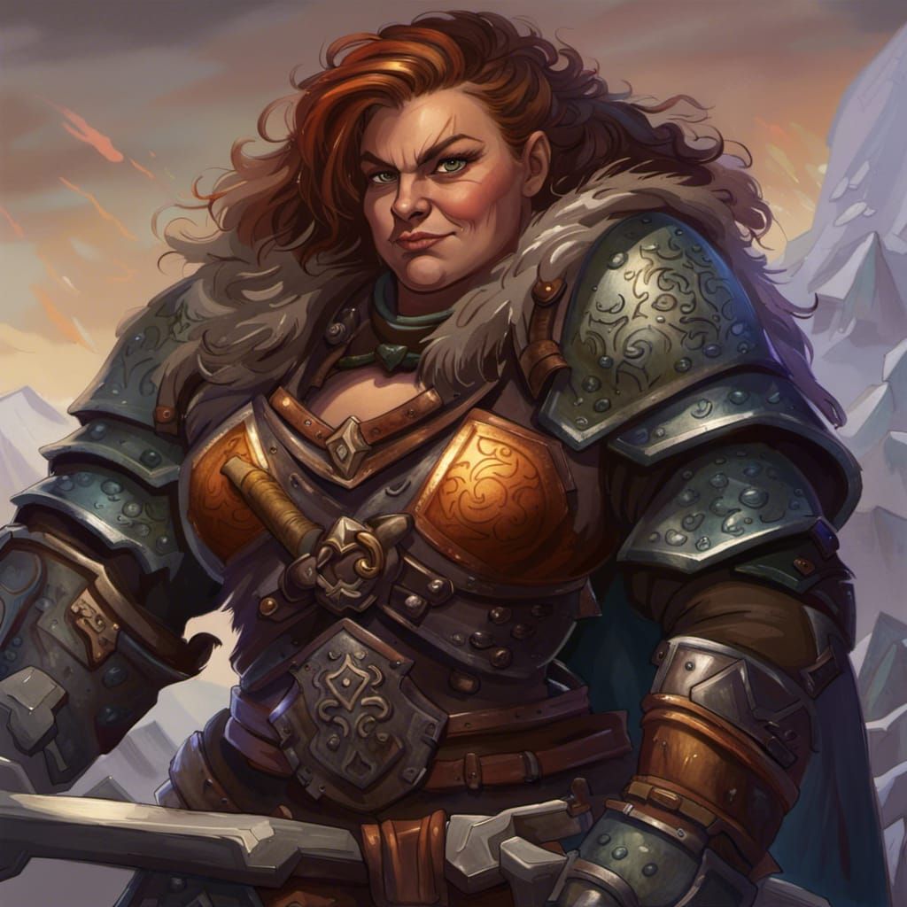 Female Dwarf Fighter - AI Generated Artwork - NightCafe Creator