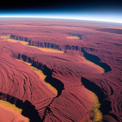 Planetary Flyby: More Canyons! - AI Generated Artwork - NightCafe Creator