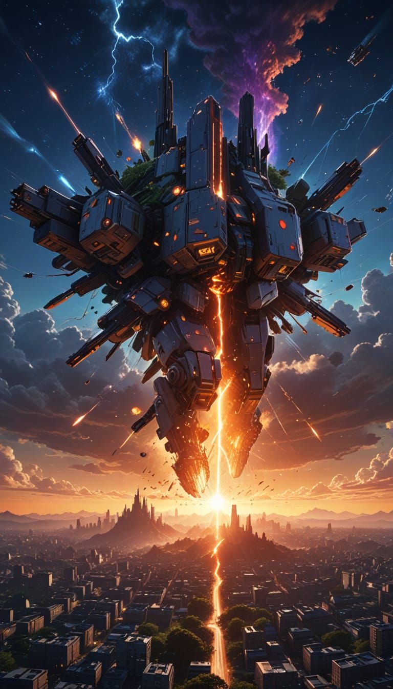 Cosmic Apocalypse: X-Ray Laser Destroys City in a ... - AI Art