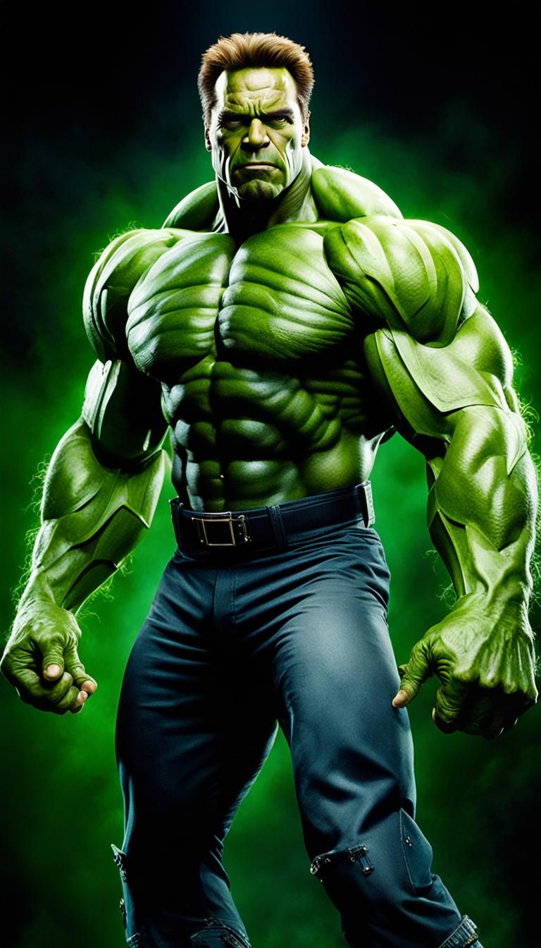 Arnold Schwarzenegger As The Incredible Hulk - AI Generated Artwork ...