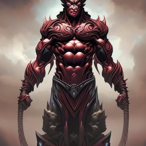 muscular demon - AI Generated Artwork - NightCafe Creator