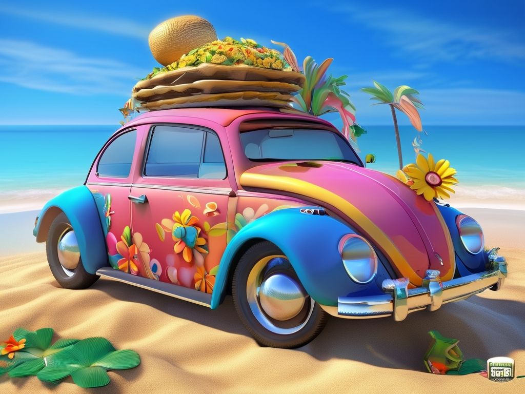 Flower Power Beetle - AI Generated Artwork - NightCafe Creator