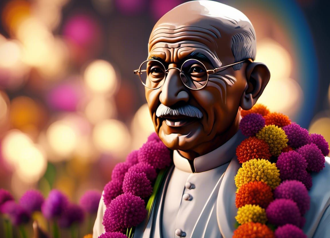 Mohandas Ghandi II - AI Generated Artwork - NightCafe Creator