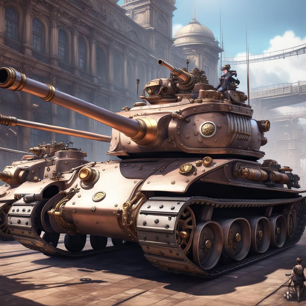 Steampunk Tank series - AI Generated Artwork - NightCafe Creator