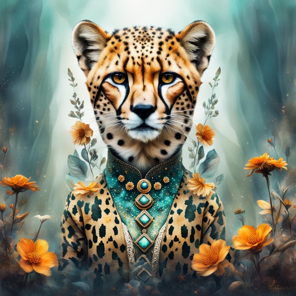 Fancy cheetah - AI Generated Artwork - NightCafe Creator