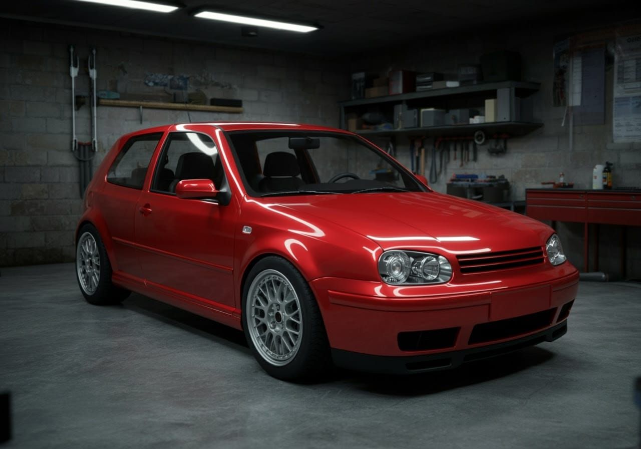 BW Avion R (II) - Red German Hot Hatch in Home Garage: 3D Re...