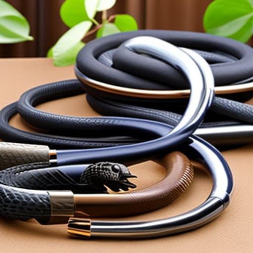 snake becoming coaxial cable - AI Generated Artwork - NightCafe Creator