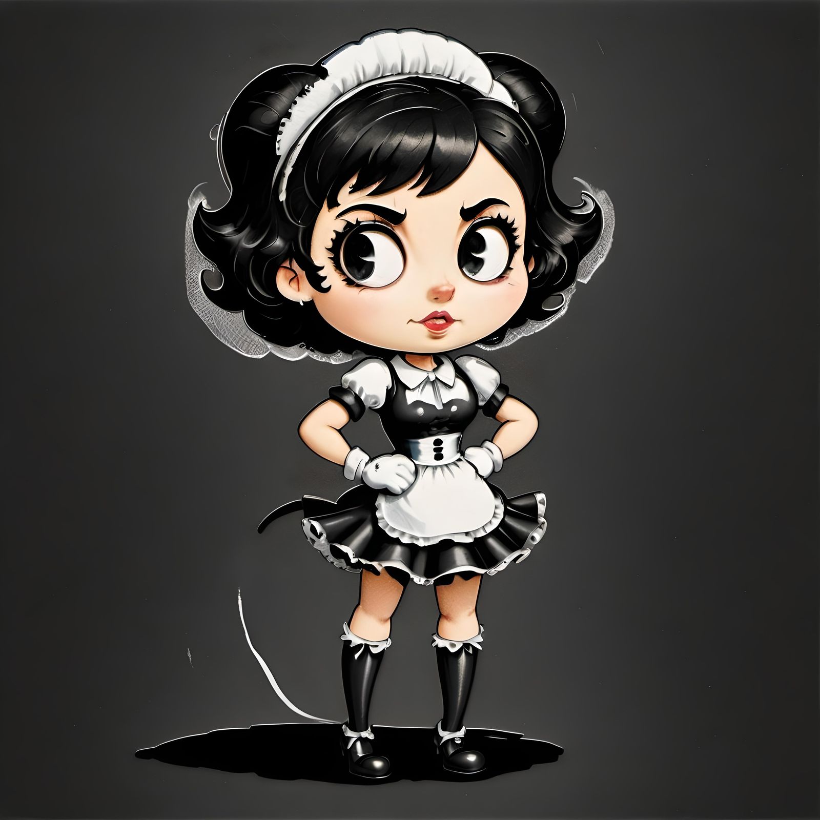 Beautiful cartoon maid angry - AI Generated Artwork - NightCafe Creator