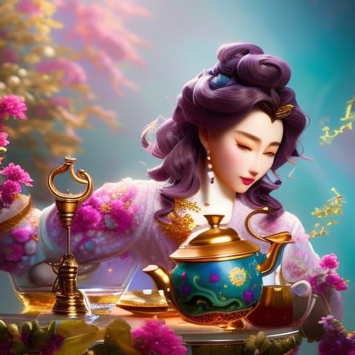 Tea party - AI Generated Artwork - NightCafe Creator