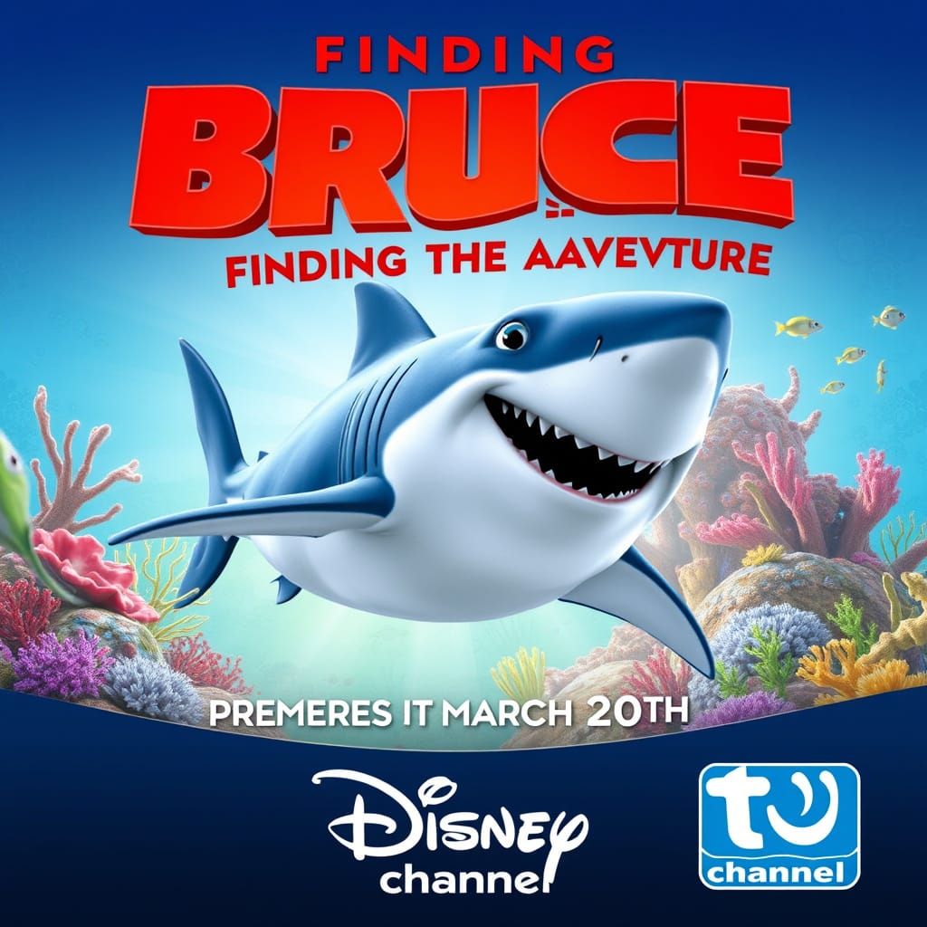 Finding Bruce: A Disney Adventure in Vibrant, Play... - AI Art
