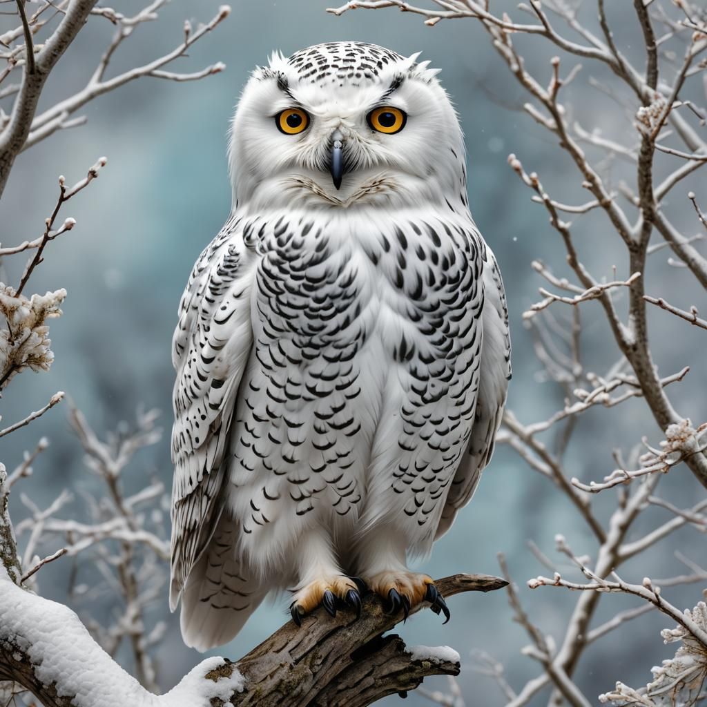 Snowy Owl - AI Generated Artwork - NightCafe Creator