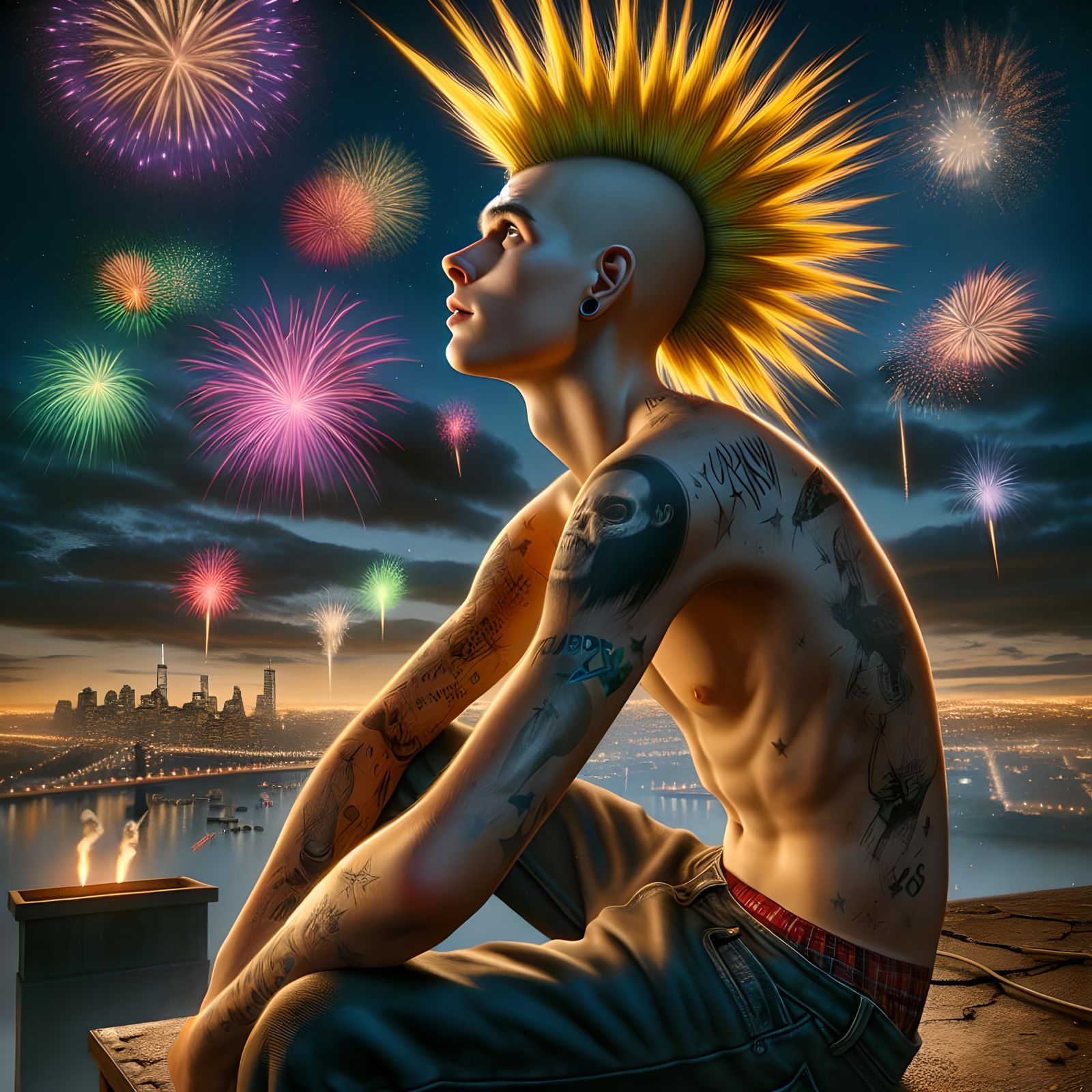 Fireworks (8) - AI Generated Artwork - NightCafe Creator