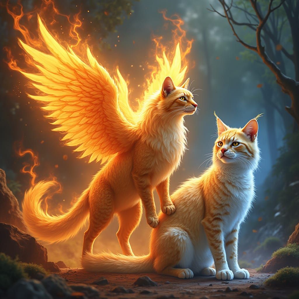 Mystical Elemental Griffin Hybrid with Feline and ... - AI Art