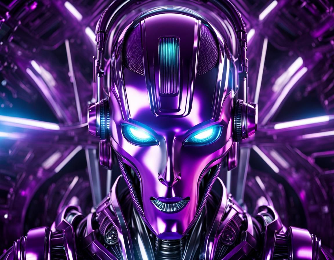 Purple Android - AI Generated Artwork - NightCafe Creator