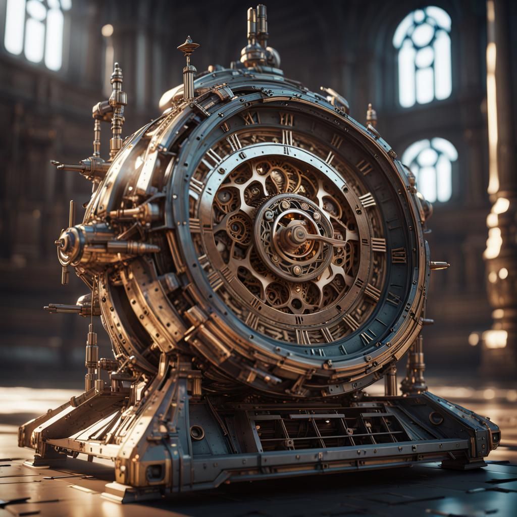 An Ancient intricate clock - AI Generated Artwork - NightCafe Creator