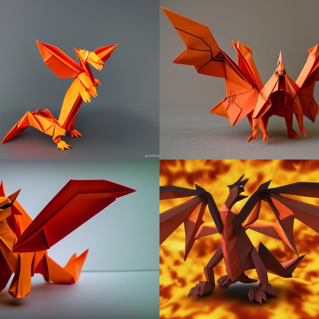 Charizard with huge fire wings - AI Generated Artwork - NightCafe Creator