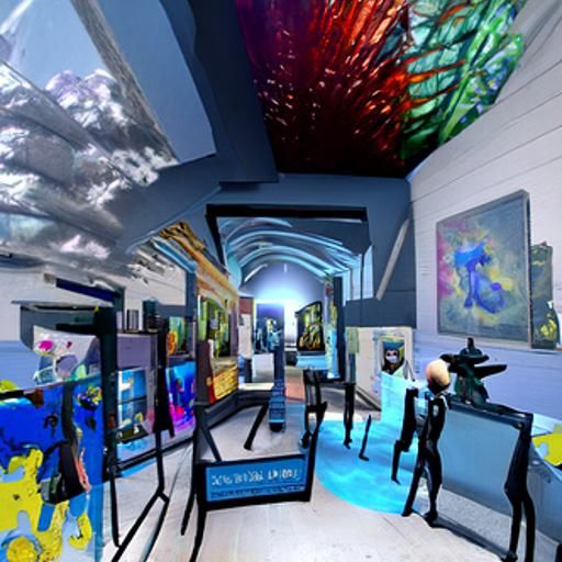 An art gallery in the metaverse - AI Generated Artwork - NightCafe Creator