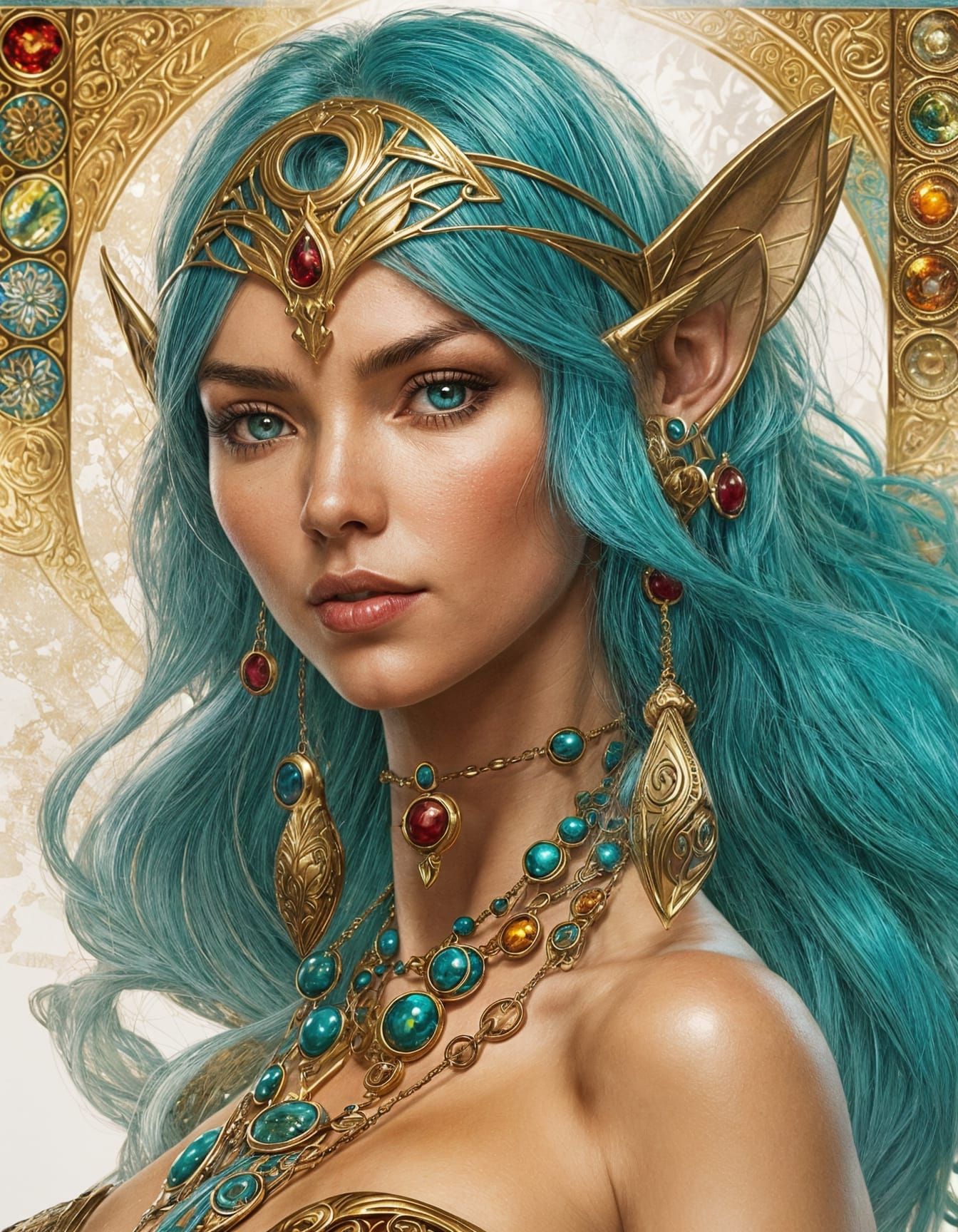 Beautiful elven woman - Beautiful elven woman
