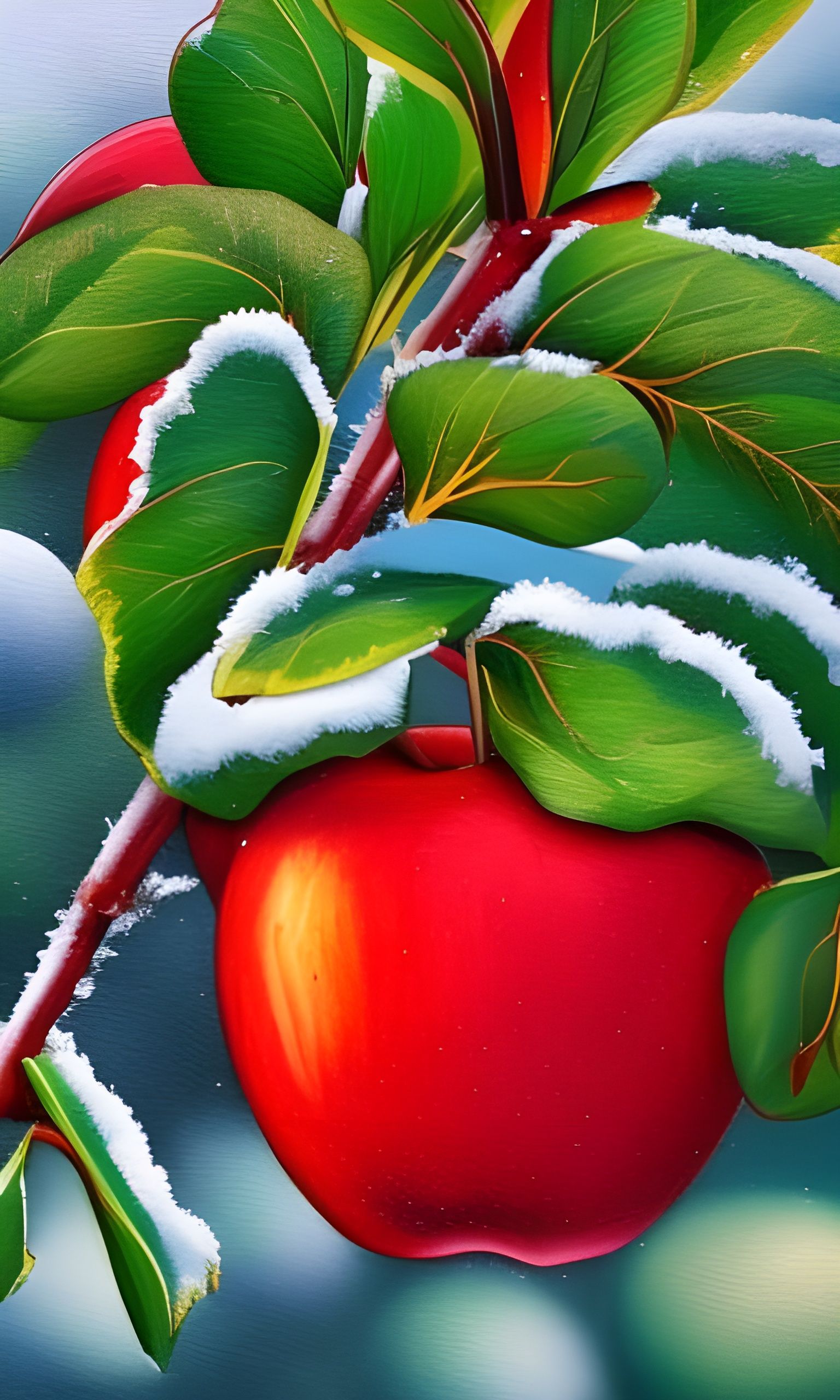 DC: Snow apple. - AI Generated Artwork - NightCafe Creator