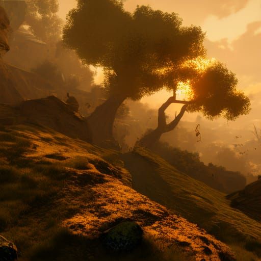 Falling Sun - AI Generated Artwork - NightCafe Creator