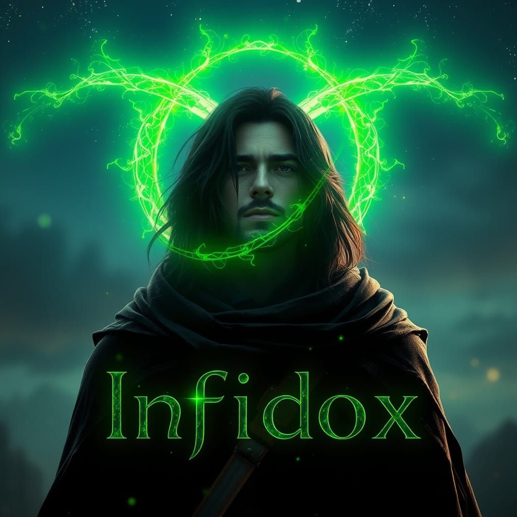 Ethereal Knight Under Starry Night Sky with Infini... - AI Art