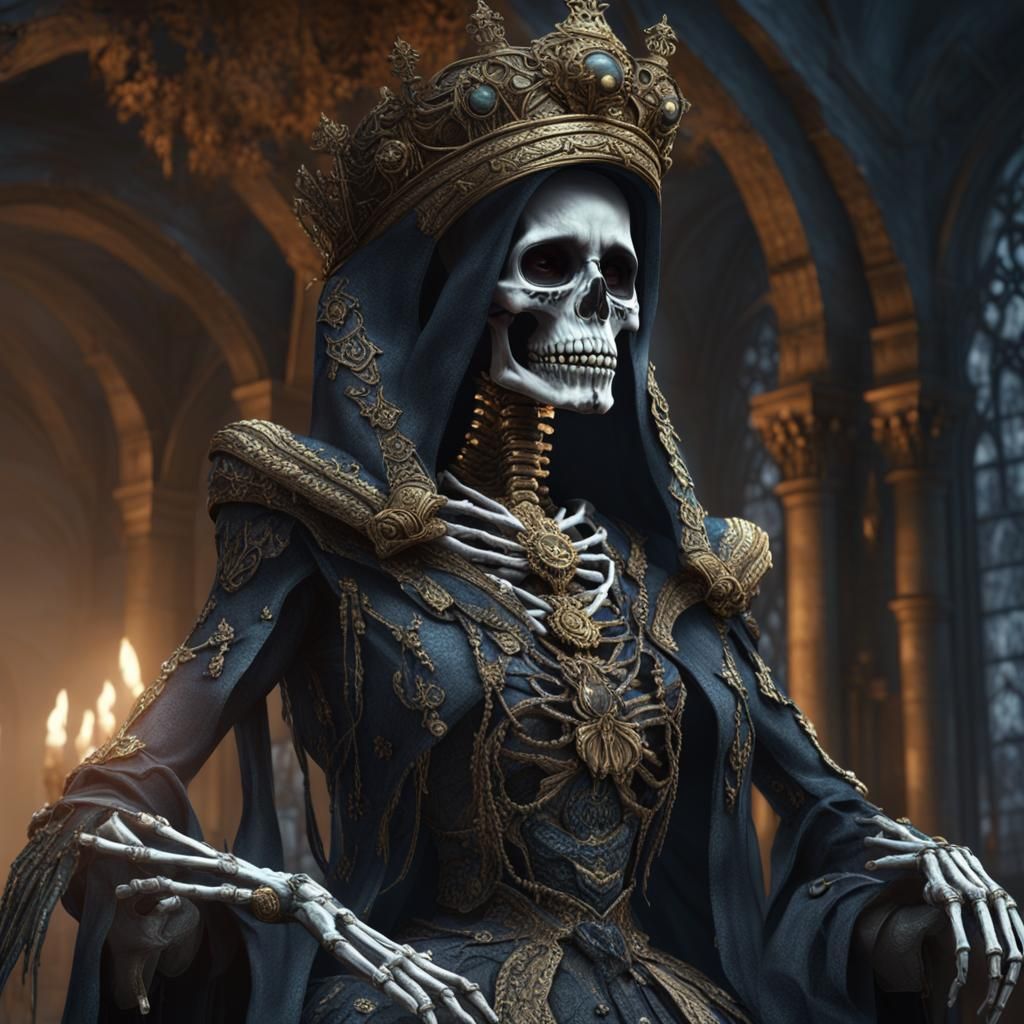 Skeleton Queen - AI Generated Artwork - NightCafe Creator