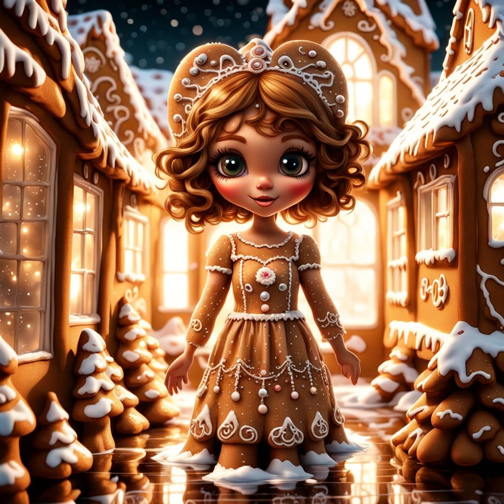 Gingerbread Girl - AI Generated Artwork - NightCafe Creator