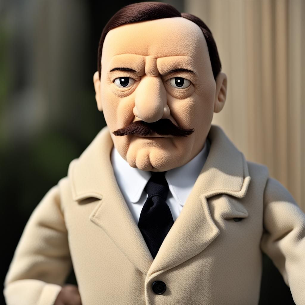 adolf h plush doll, hrd, 1440p. real life - AI Generated Artwork ...