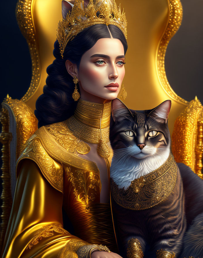 the queen's cat - AI Generated Artwork - NightCafe Creator