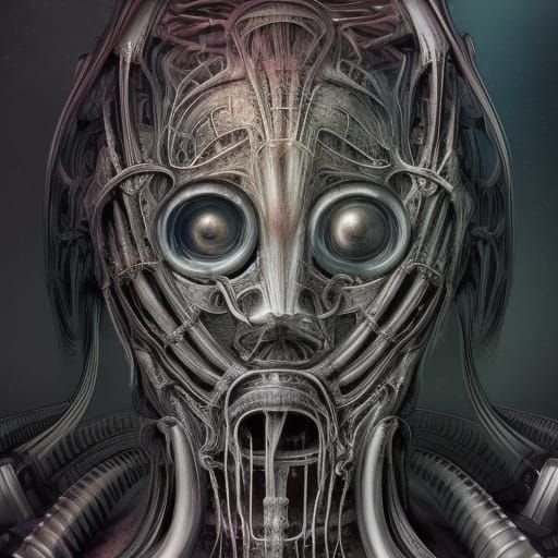 Biomechanoid, h.r. giger - AI Generated Artwork - NightCafe Creator