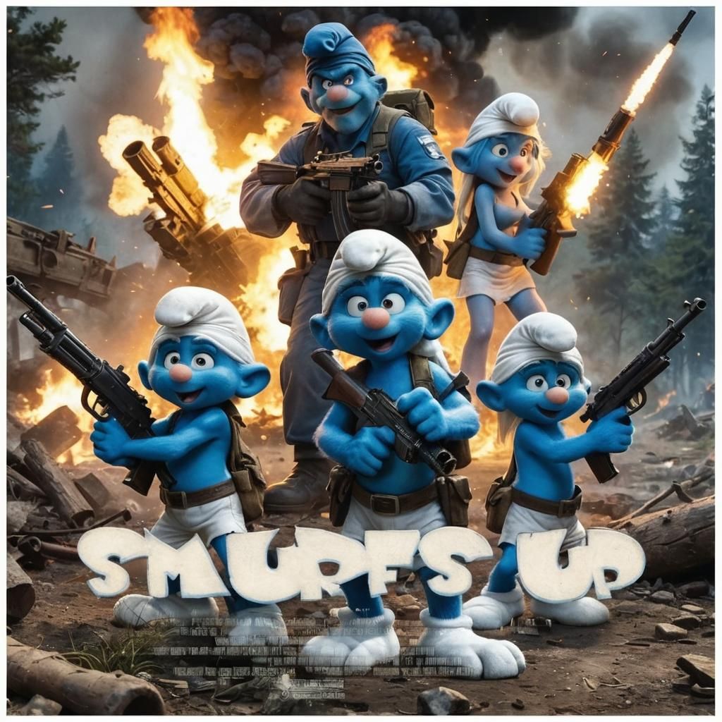 Smurfs Up - AI Generated Artwork - NightCafe Creator