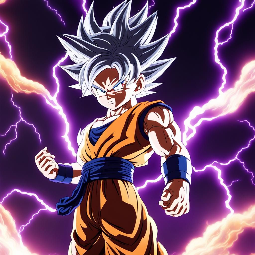 Son Goku full body, chunky boots transforming into Ultra Instinct ...
