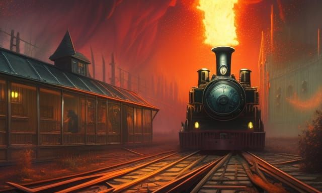 The midnight express, a ghost train - AI Generated Artwork - NightCafe ...