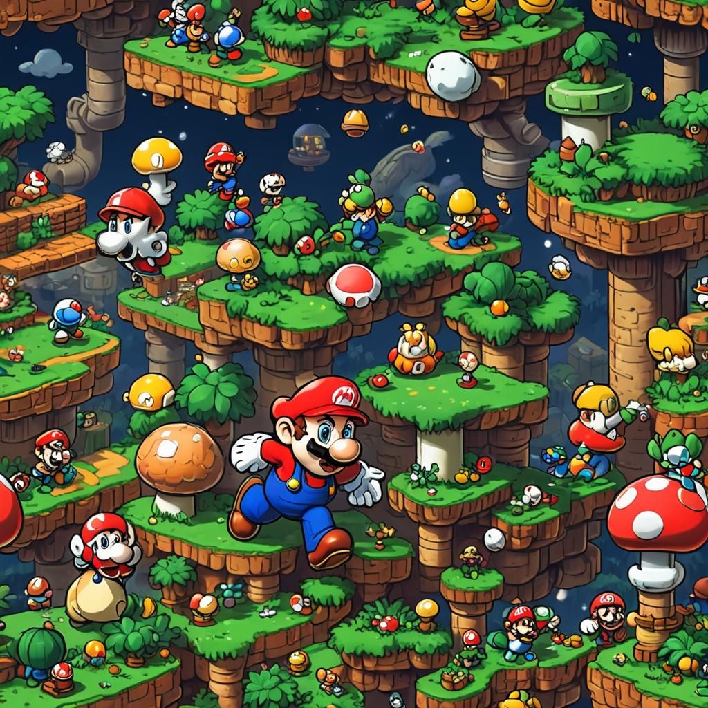 Super Mario world - AI Generated Artwork - NightCafe Creator