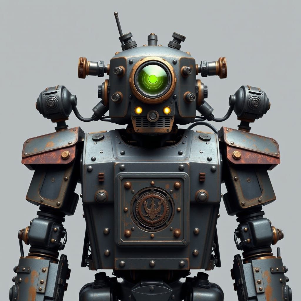 Dieselpunk Clockwork Courier: Industrialized Timek... - AI Art