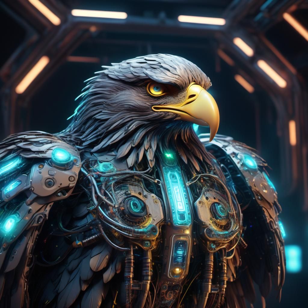 Robo-Eagle - AI Generated Artwork - NightCafe Creator