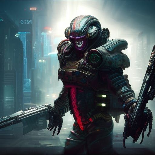 Predator Cyberpunk - AI Generated Artwork - NightCafe Creator