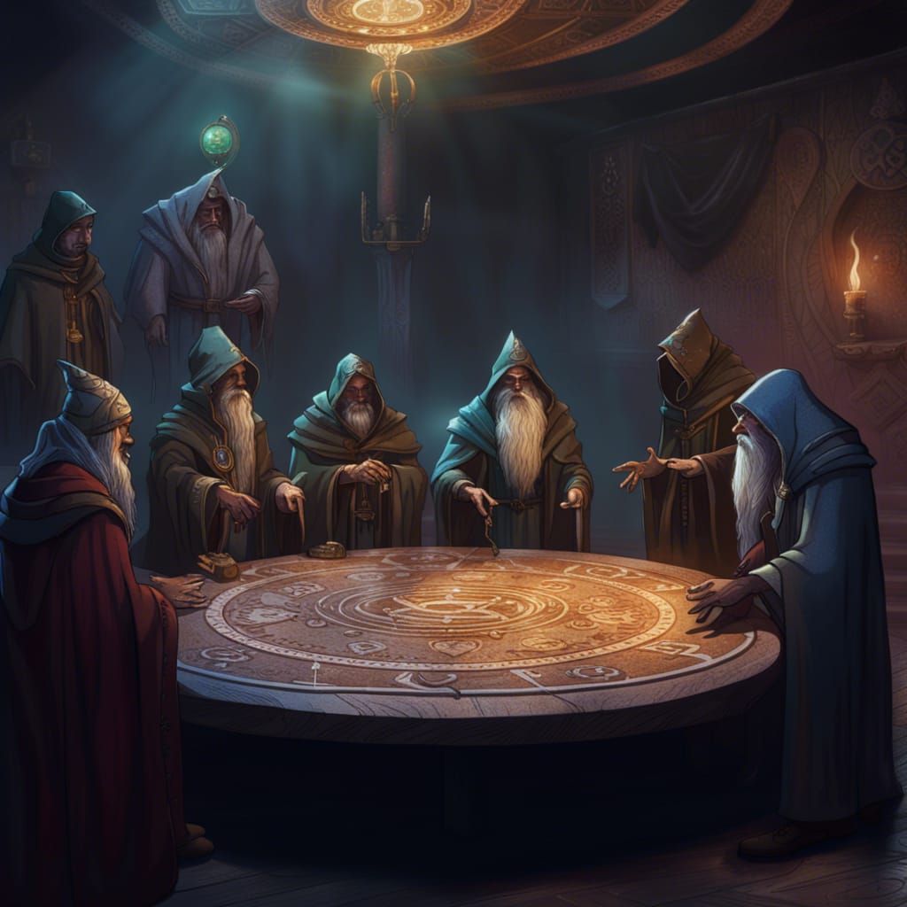The council of wizards - AI Generated Artwork - NightCafe Creator
