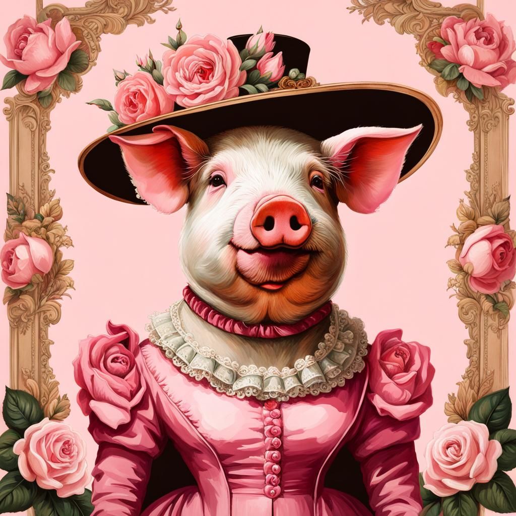 Pig Lady Art - AI Generated Artwork - NightCafe Creator