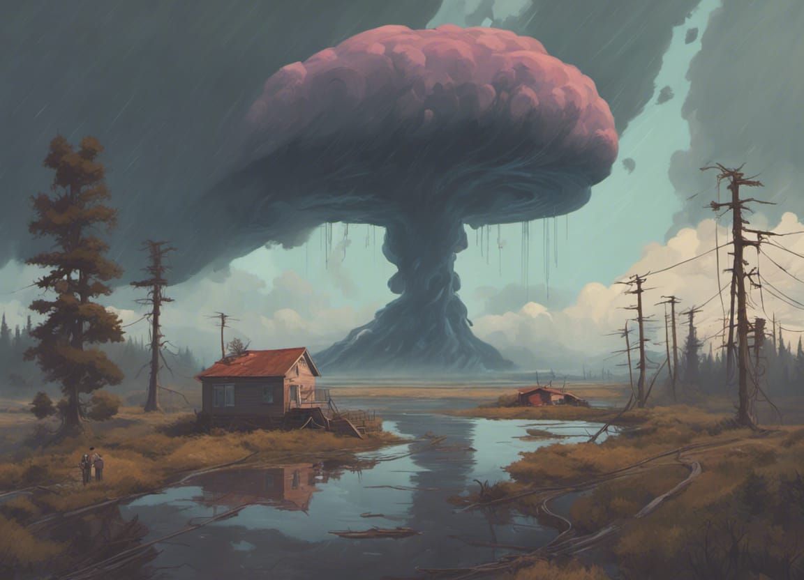 Mushroom cloud - AI Generated Artwork - NightCafe Creator