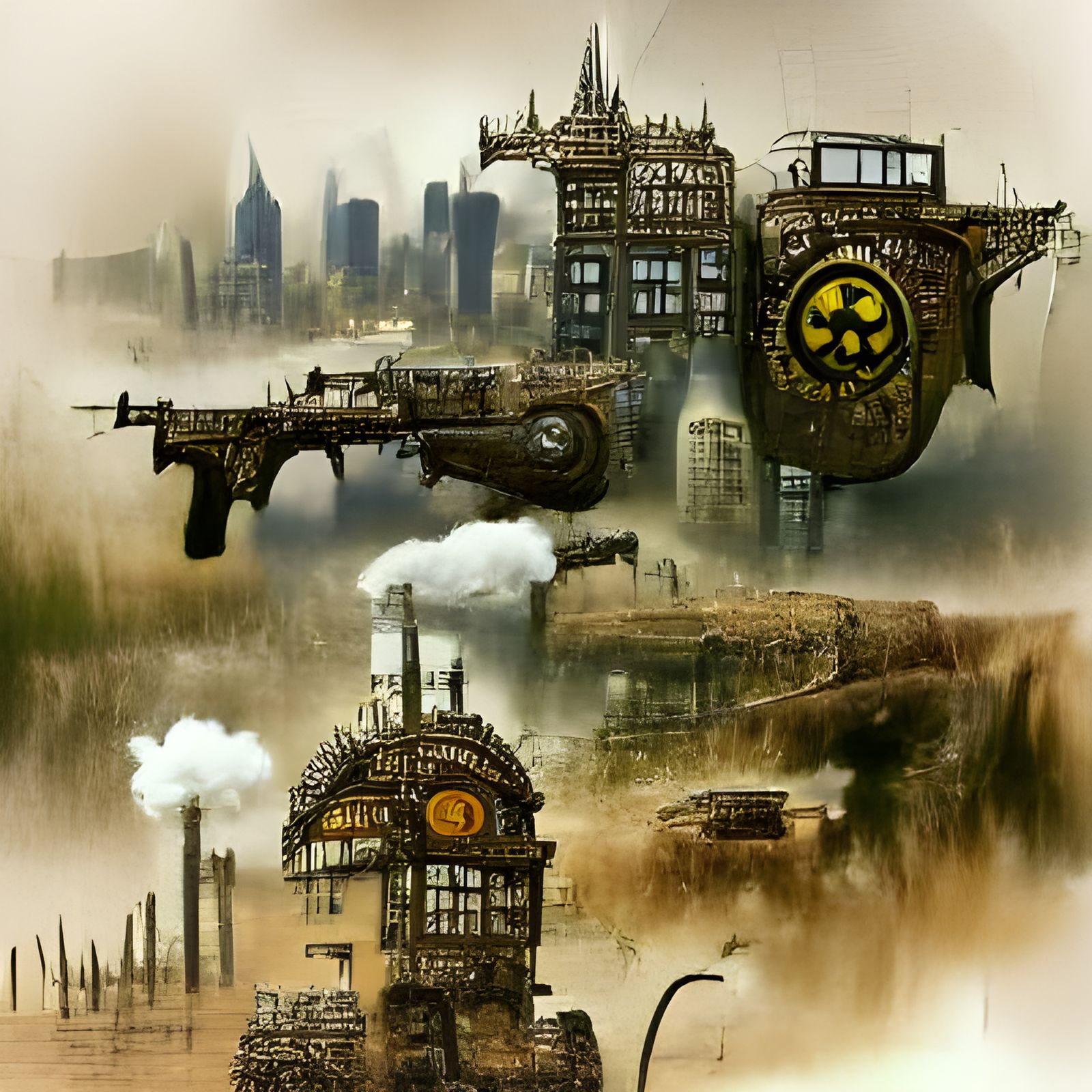 post apocalyptic steampunk city - Post-Apocalyptic Steampunk...
