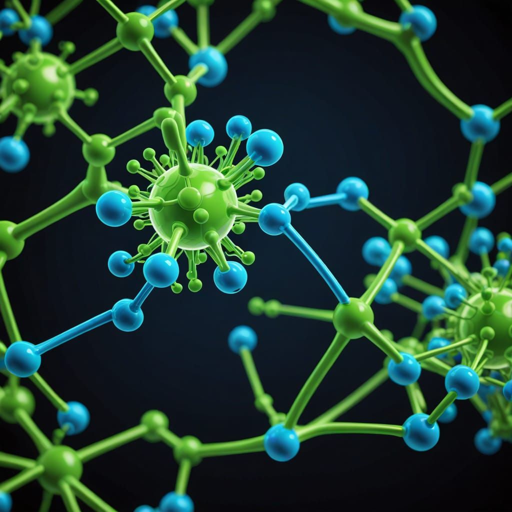 Moroidin Molecule Binds Nociceptor in Digital Art - AI Art