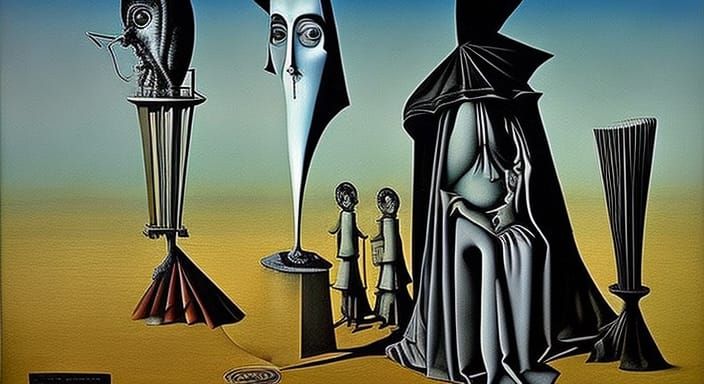 "Hey You" surrealistic Fantasy horror masterpiece by Tim Burton Pablo ...