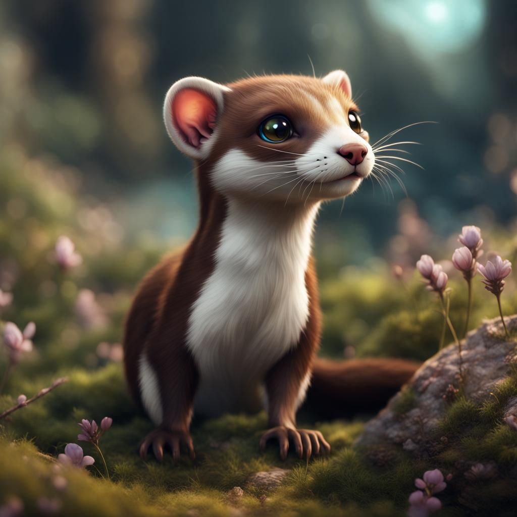 Cute Stoat - AI Generated Artwork - NightCafe Creator
